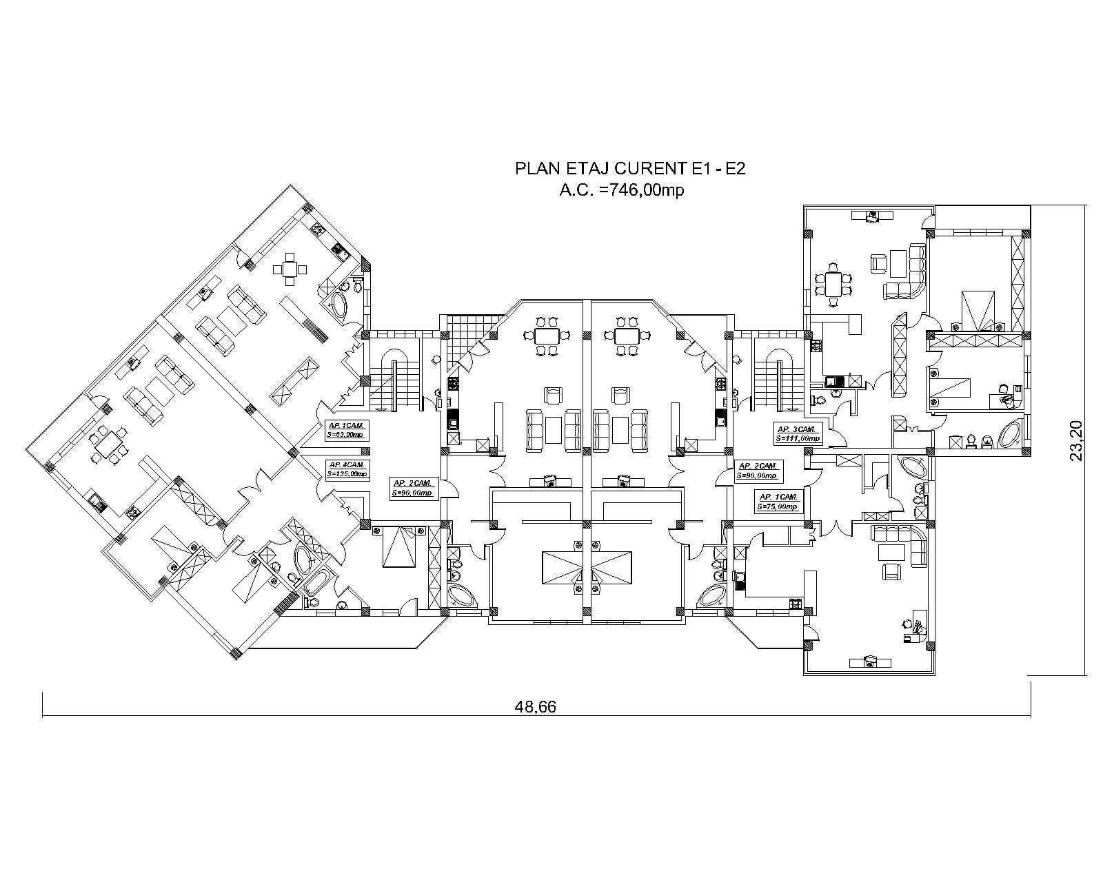 Proiect BLOC LOCUINTE S+P+4E